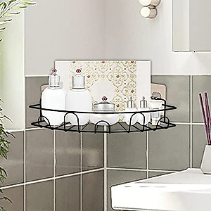 MRINDA 2 PACK Shower Organizer Caddy Hanging Dorm Organizers And Storage Shower Shelf Rack with 8 Traceless Adhesive Hooks