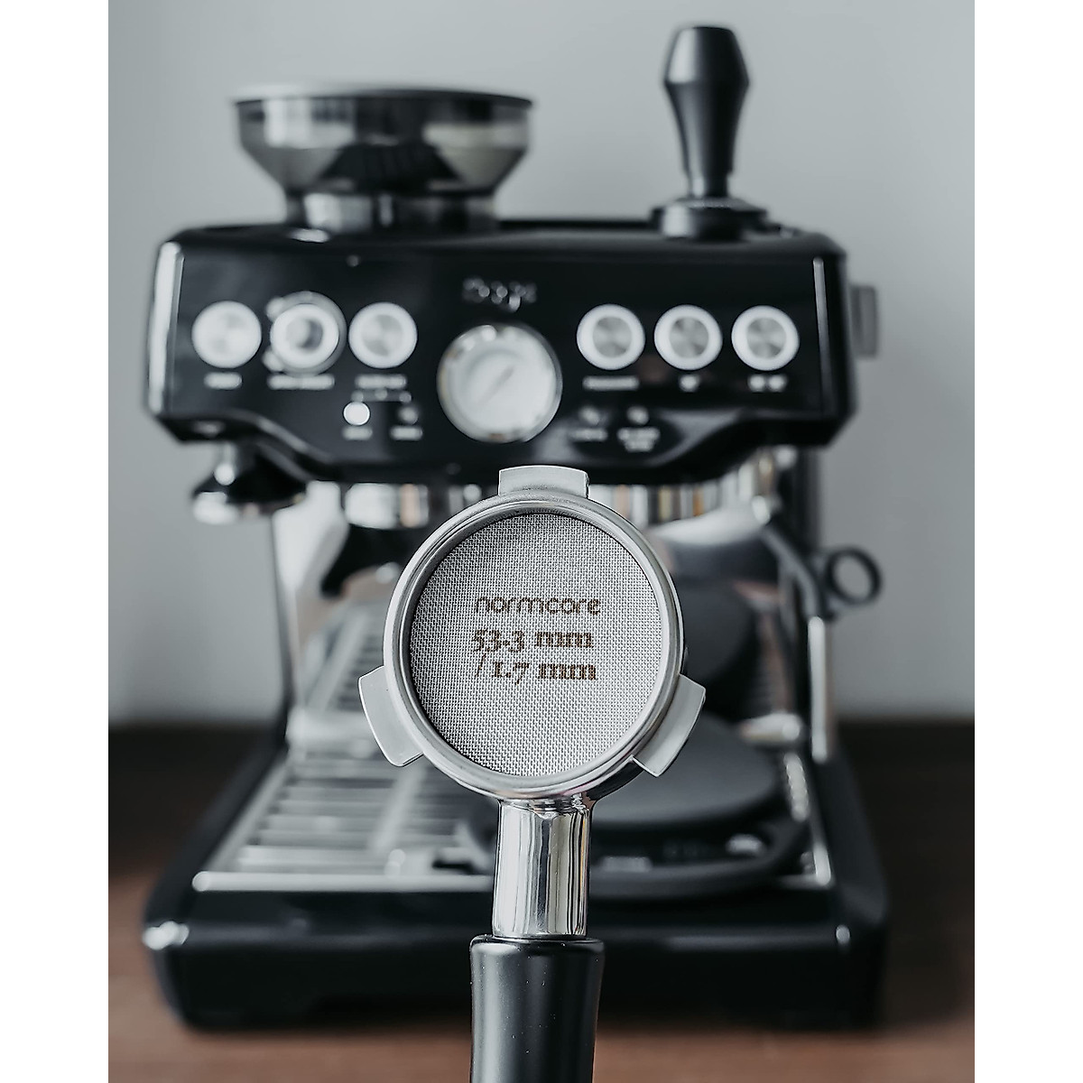 Normcore 54mm Bottomless Portafilter | Bottomless Naked Portafilter | Filter Basket Included | Fits Breville Barista Express and 54mm Breville Machines, Black