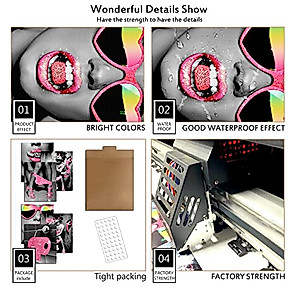 Luodroduo Fashion Wall Art Bathroom Decor Prints Set of 6 Pink Glam Glitter Tissue Canvas Posters Pictures Photos Funny Modern Women Bathroom Toilet Artwork Wall Black and White (8"x10" UNFRAMED)