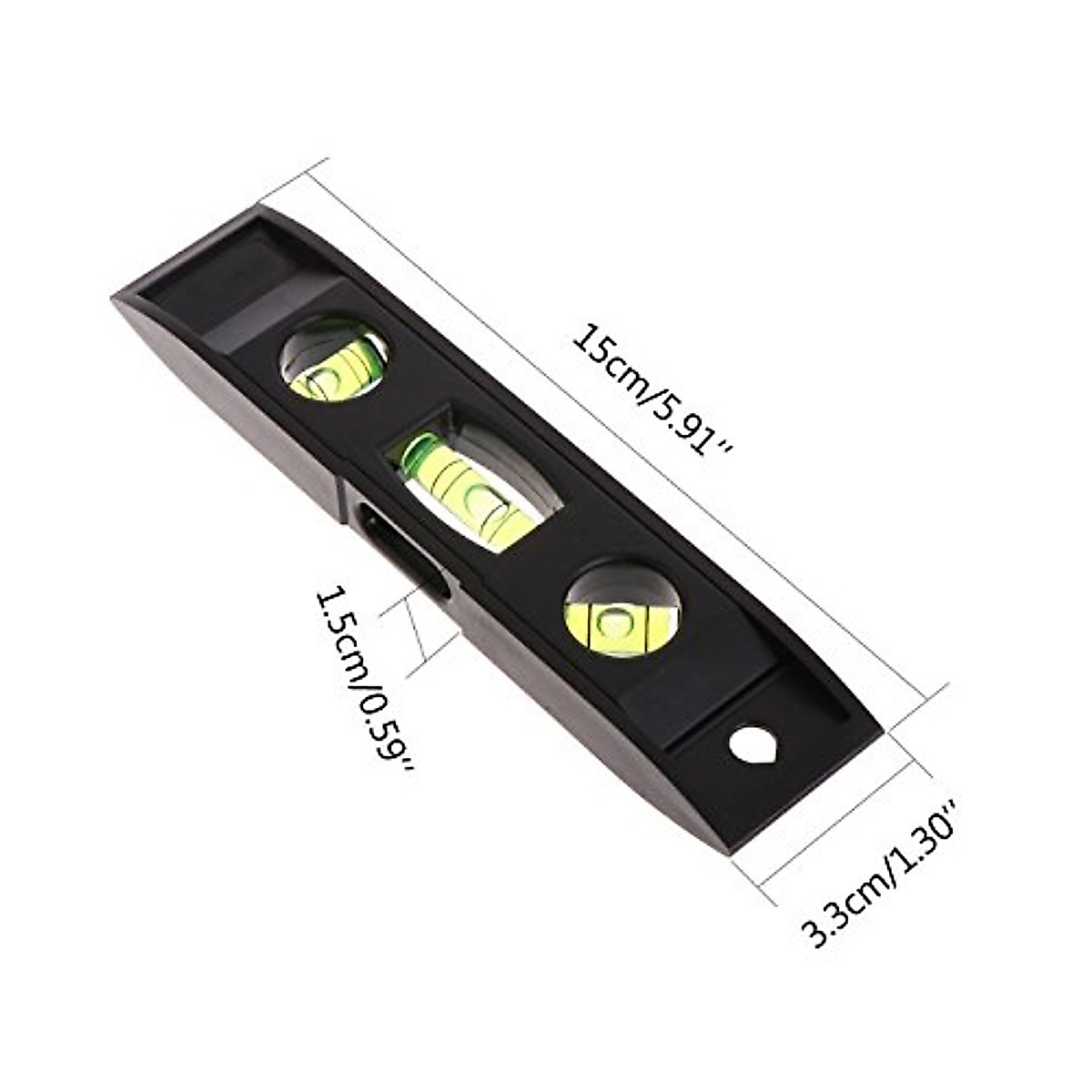 Magnetic Torpedo Level, Spirit Level 3 Bubble Level Torpedo Magnetic Level Bubble Measuring Tool (6 inch)