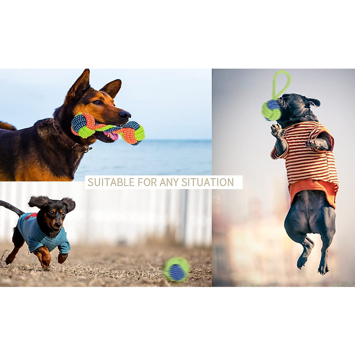 YOOCIZ Tough Dog Toys for Aggressive Chewers, Large Dog Toys with Larger Knot Rope Toys Interactive Dog Chew Toy for Small, Medium & Large Breed…