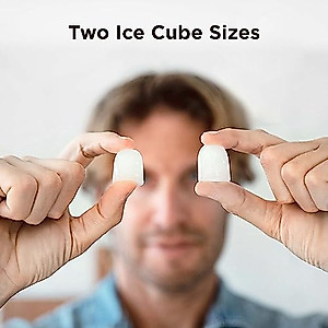Countertop Ice Maker Machine - Silonn 9 Cubes Ready in 6 Mins, 26lbs in 24Hrs, Self-Cleaning Ice Machine with Ice Scoop and Basket