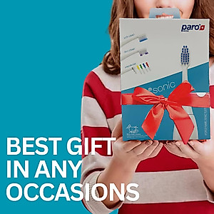 Paro Sonic Electric Toothbrush Hydro Dynamic Effect. Sensitive hydrodynamic Electric Toothbrush Help Cleaning Efficiency. up to 80,000 MOV/Min Comes with Travel Bag and interdental Brushes