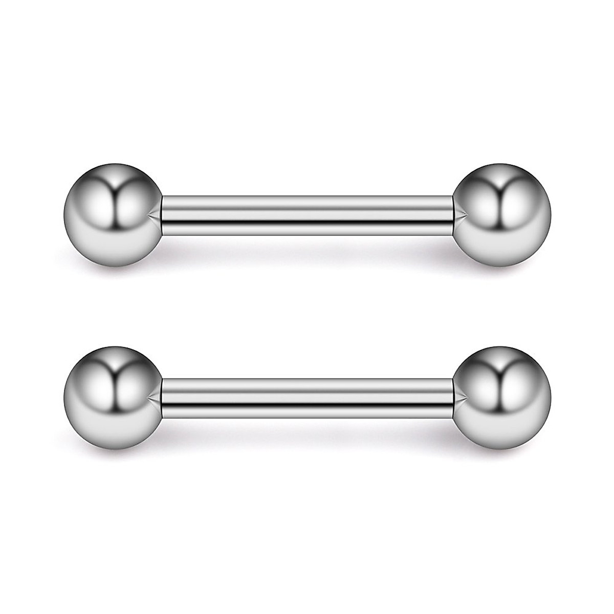 Ruifan Mix Color 316L Stainless Steel Nipple PA Tongue Shield Barbell Ring Bar Body Piercing Retainer 12G 16mm 12PCS