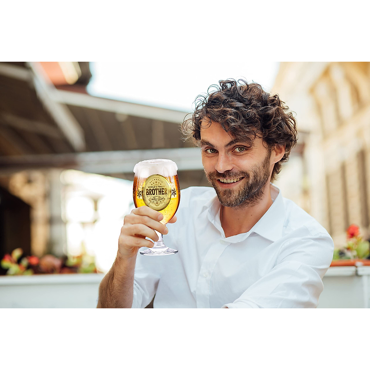 CROWNLY CRYSTAL® Brother Gifts From Sister Brother Birthday Gifts From Sister Christmas Gifts For Brother In Law Christmas Gifts Beer Glasses Personalized Pint Glasses Cool Birthday Gifts For Guys