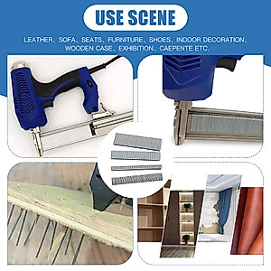 SITLDY 18 Gauge 1000-Count, Narrow Crown Staples 1/2"-200, 1"-400, 1-1/2"-200 and Brad Nails 3/4"-200, Galvanized, Assorted Size Project Pack