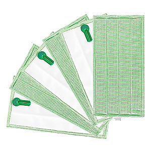 QIXIAMO 6Pcs Professional Microfiber Mop Floor Flat Mop Reusable Washable Mop Pad Mopping for SP600