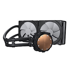 Phanteks (PH-GO280MPH_DBK01) Glacier One 280MPH D-RGB AIO Liquid CPU Cooler, Infinity Mirror Pump Cap Design, 2X Silent 140mm MP PWM Fans, 2X D-RGB Halos Fan Frames, Black