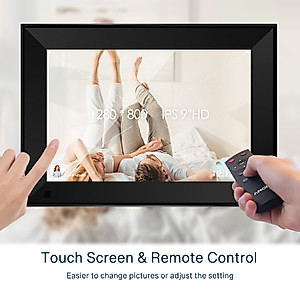 Digital Picture Frame Upgrade 9 Inch WiFi Digital Photo Frame with IPS HD Touchscreen, Auto-Rotate,Auto Dim, Share Photos and Videos Instantly via App from Anywhere