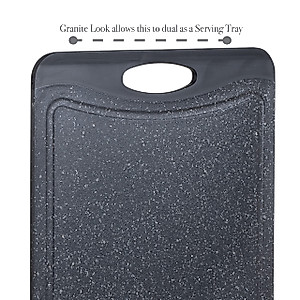 Kitchen Details Large Granite Look Cutting Board, Black