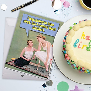 NobleWorks Oversize Hilarious Birthday Greeting Card 8.5 x 11 Inch with Envelope (1 Pack) Large Jumbo Bday Trust My Farts J1408
