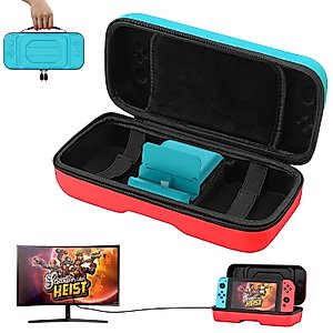 Kingstar Switch Dock for Nintendo Switch - Portable Switch Docking Station with Carrying Case, PD Fast Charging, RJ45 Gigabit Ethernet, HD Projection HDMI Port for Switch OLED Console and Accessories