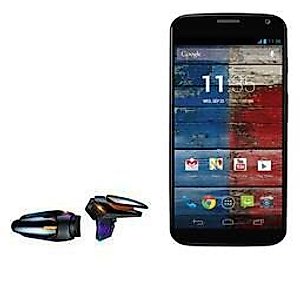 BoxWave Gaming Gear Compatible With Motorola Moto X - Touchscreen QuickTrigger Auto, Trigger Buttons Autofire Gaming Mobile FPS - Jet Black