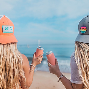 Seriously Ice Cold SIC 12oz Tall Slim Can Seltzer & Beer Insulated Cooler Sleeve, Premium Double Wall Stainless Steel Skinny Thermocooler (Matte Coral)