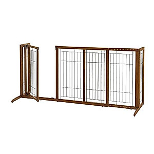 Richell Deluxe Freestanding Pet Gate with Door, Large