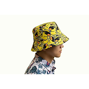Funny Duck Bucket Hat Fisherman Hat Beach Travel Sun Hat Outdoor Cap for Unisex Men Women