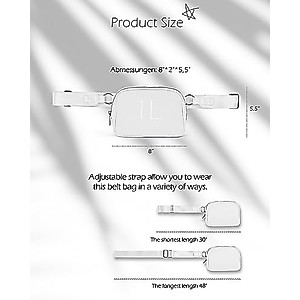 ODODOS Crossbody Bag with Adjustable Strap Small Shoulder Pouch for Workout Running Traveling Hiking, White