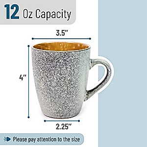 BTaT- Coffee Mugs, Set of 6, 12 oz(350ml), Mugs, Coffee Cups, Mugs for Coffee, Coffee Mug Set, Mug Set, Large Coffee Mugs, Coffee Cups Set, Ceramic Coffee Mug, Coffee Cup Set, Mother's Day Gift