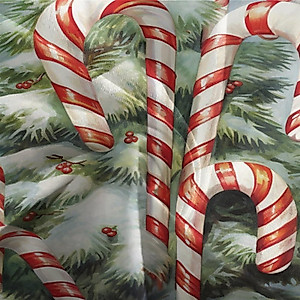 JALYKA Candy Canes Comforter Cover Bedding Sets for Girls Boys Teens 3D Print Christmas Theme Duvet Cover Sets Microfiber 3 Piece Quilt Cover Room Decor with Pillowcases Zipper Queen（228x228cm）