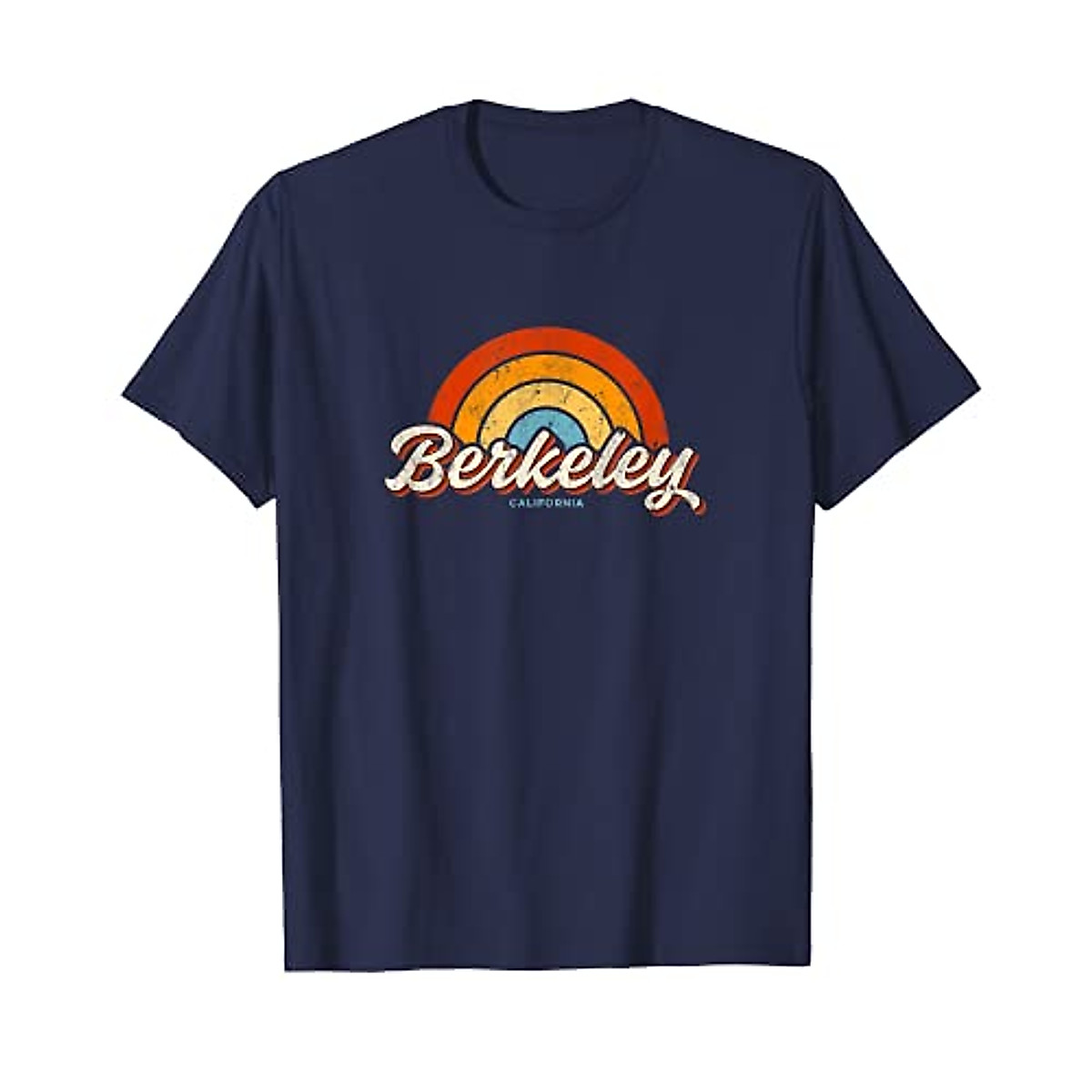 Berkeley California CA Vintage Rainbow Retro 70s T-Shirt