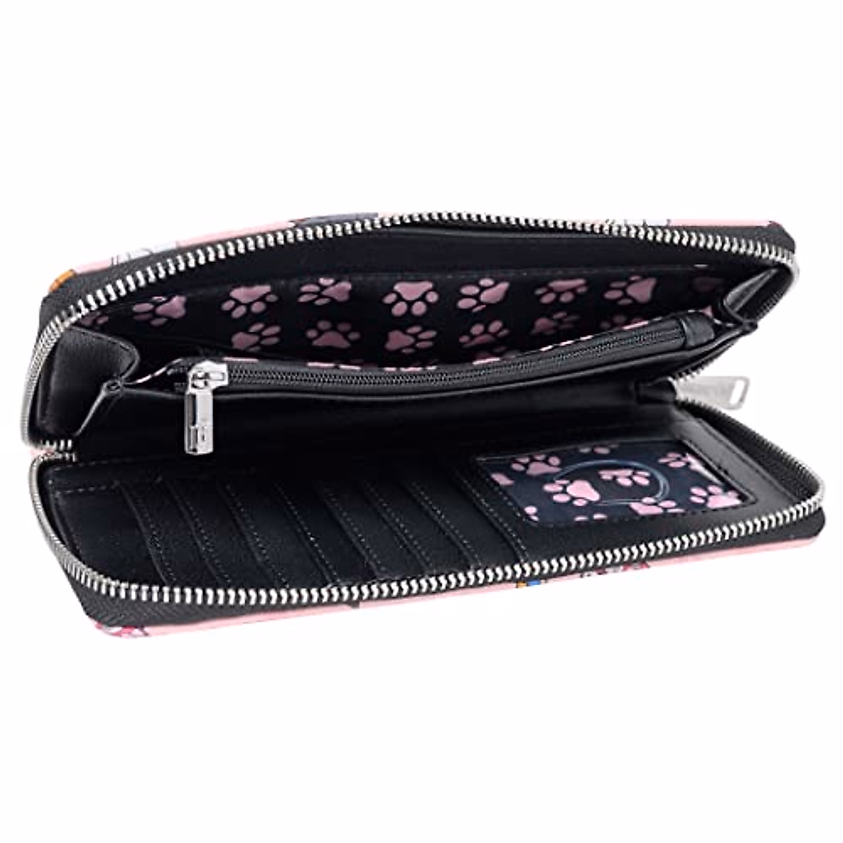 Loungefly Disney Cats Wallet Zip Around Clutch Faux Leather