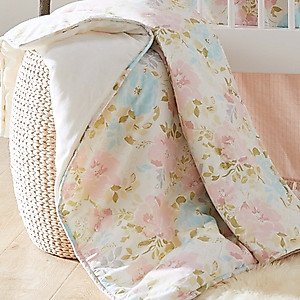 Levtex Baby Nest & Nod Amelia 3pc Bedding Set, Cotton, Pink, (Quilt, Dust Ruffle, Crib Fitted Sheet)