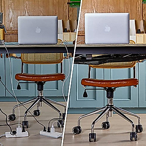 2 Sets Cable Management Net Under Desk Kit, 27 x 9'' Privacy Large Capacity Cord Organizer with 2 Desk Cord Organizer 6 Hooks 6 Screws and 20 Cable Ties for Office Standing Desk Home