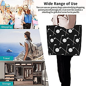 ASYG Golf Bag, Golf Ball Print Sling Bag, Cute Golf Print Pattern Tote Bag For Women Men Girls Boys