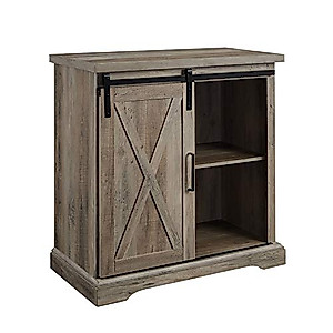 BOWERY HILL 32" Rustic Farmhouse Buffet Accent Cabinet - Gray Wash