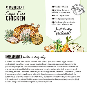 The Honest Kitchen Whole Food Clusters Small Breed Grain Free Chicken Dry Dog Food, 4 lb Bag