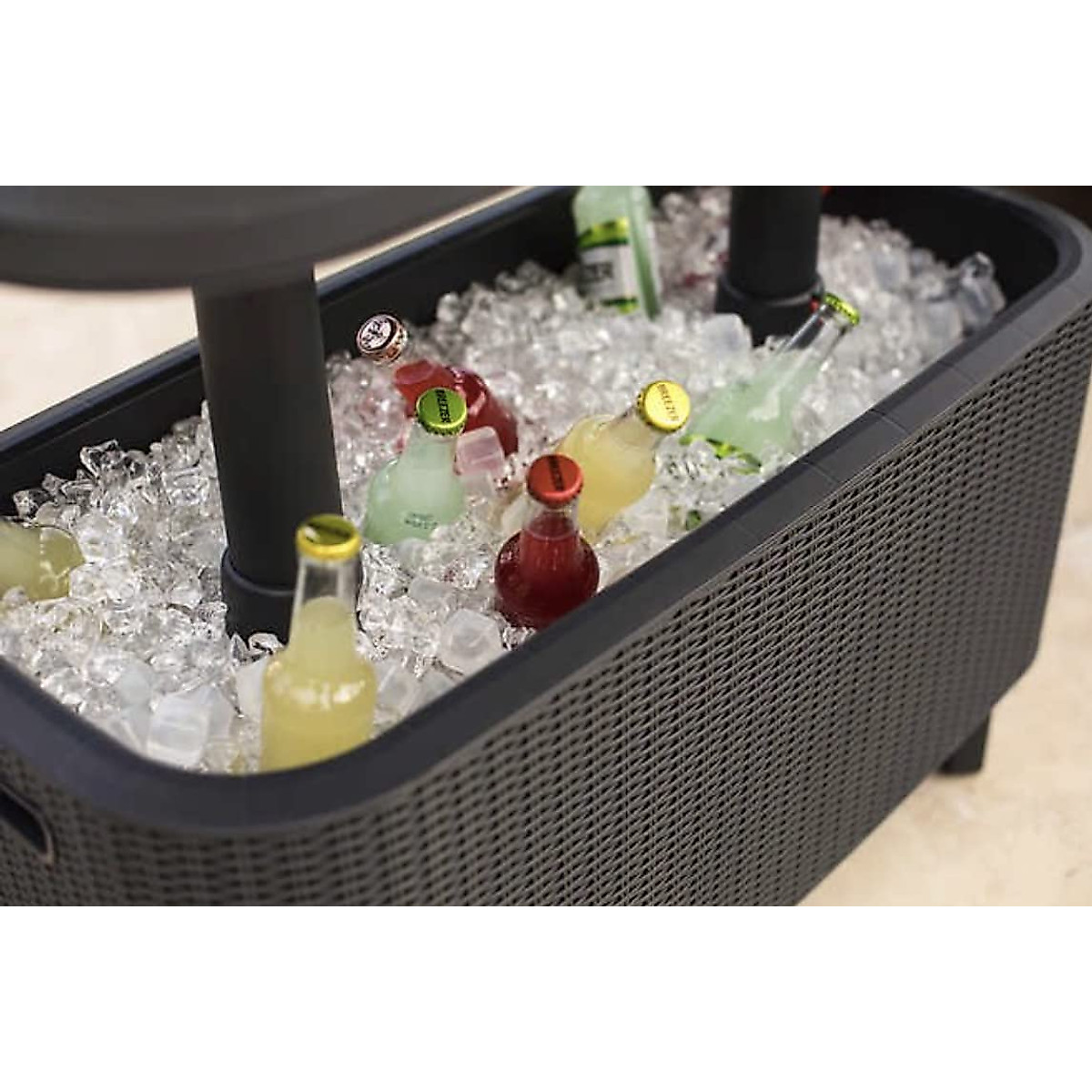 Keter 63 Quart Cooler Bevy Bar and Serving Station
