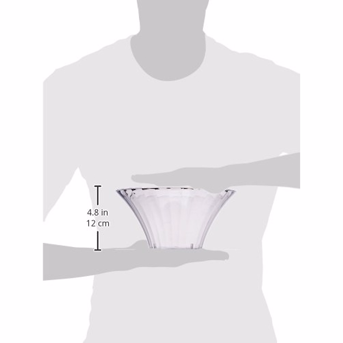 Amscan Flared Party Supplies Bowl, 9", Clear