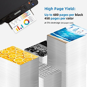 Relcolor 64XL Remanufactured Ink Cartridge Replacement for HP 64 XL 64XL Black Color Combo Compatible with Envy 7855 7155 7858 7800 6255 6252 7164 7955e 7900e Tango X Printer (Black, Tricolor, 2 Pack)