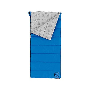 Core Youth Indoor/Outdoor Sleeping Bag - Great for Kids, Boys, Girls - Ultralight and Compact Perfect for Backpacking, Hiking, Camping, and Sleepovers (Blue)