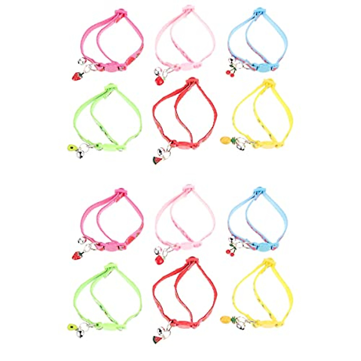 Sosoport 12pcs Fruit Style Webbing Pet Collars Dog Collars Personalized Collars Pet Supplies