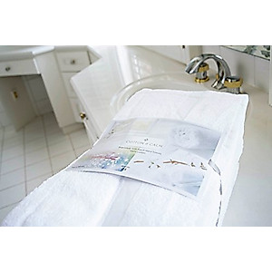 Cotton & Calm White Hand Towels for Bathroom - 12 Pack Salon Towels - 16 x 27 Inches Hand Towel - Perfectly Used As Hair Towel, Gym Towel, Facial Towel & Spa Towel