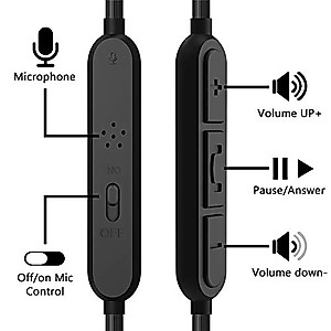 GEEKRIA Audio Cable with Mic Compatible with Sennheiser Momentum 4, PXC 550, PXC 550 II Cable, 2.5mm Aux Replacement Stereo Cord with Inline Microphone and Volume Control (4 ft / 1.2 m)