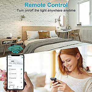 EIGHTREE Smart Plug, Smart Home WiFi Outlet Compatible with Alexa & Google Home, Alexa Smart Socket with Remote Control & Timer Function, 2.4GHz WiFi Only