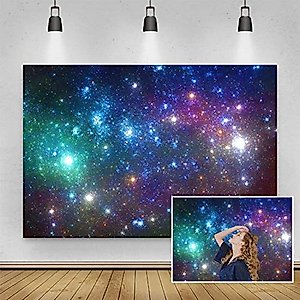 Deep Space Galaxy Nebula Photography Backdrop,Yeele 10x8ft Vinyl Universe Sparkling Planet Galactics Starry Sky Milky Way Stars Background,Kid Birthday Party Supplies and Decoration Photo Studio Props