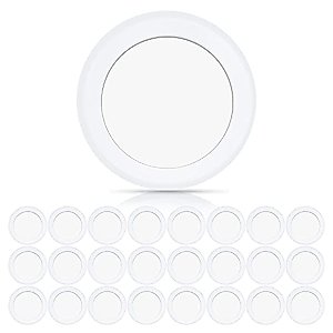 ECOELER 24 Pack 6 Inch LED Low Profile Recessed & Surface Mount Disk Light, Round, 16.5W,1000 Lumens, 4000K Cool White, CRI90, Driverless Design, Dimmable, ETL Listed, White