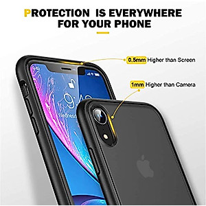 Humixx Shockproof Series iPhone XR Case Cover 2020 [Military Grade Drop Tested] [Upgraded Nano Material] Translucent Matte Case with Soft TPU Bumper, Protective Case for Apple iPhone XR - 6.1 inch