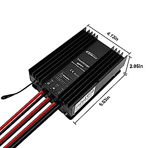 EPEVER MPPT Solar Charge Controller 20A 12V 24V Auto 260W 520W Max PV 100V Waterproof IP67 Solar Panels Regulator for Sealed, Gel, Flooded, Lithium & User (MPPT 20A+MT50+RS485)
