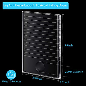 5.9 x 3.94 x 0.31 Inch Eyelash Crystal Pallet Eyelash Extension Pallet Bigger Size Glass Pallet Lashes False Lash Tray Strip Adhesive Glue Holder for Eyelash Extensions (Glue Circle)