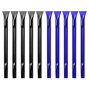 Plastic Scraper Tool, Pack of 10, Carbon Fiber Multi-Purpose Scraper Non-Scratch Cleaning Tool for Tight Spaces, Crevices, Most Surfaces Perfect to Remove Stickers, Labels, Dirt, Etc (A)