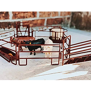 Little Buster Toys Hay Feeder - Round Bale Hay Feeder in Red, 1/16th Scale