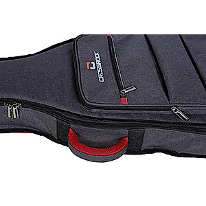 Crossrock CRSG107D Dreadnought Guitar Bag, 10mm Padding, Backpack Available, Dark Grey (CRSG107DGR)