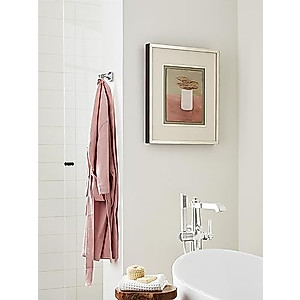 Amerock BH36050PN | Polished Nickel Double Robe Hook | 2-15/16 in. (75 mm) Length Towel Holder | Davenport | Towel Hook for Bathroom | Bathroom Hardware | Bath Accessories