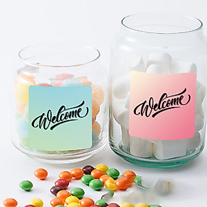 Yeachlaing 2"x2" Pink Square Thermal Label Stickers, Self-Adhesive Square Direct Thermal Labels,500 Sheets with Perforation Line in ROLL