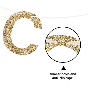 We Are So Proud Of You Banner Graduation Decorations Class of 2025 GOLD Glitter Congrats Grad Graduation Decor College High School Graduation Party Supplies