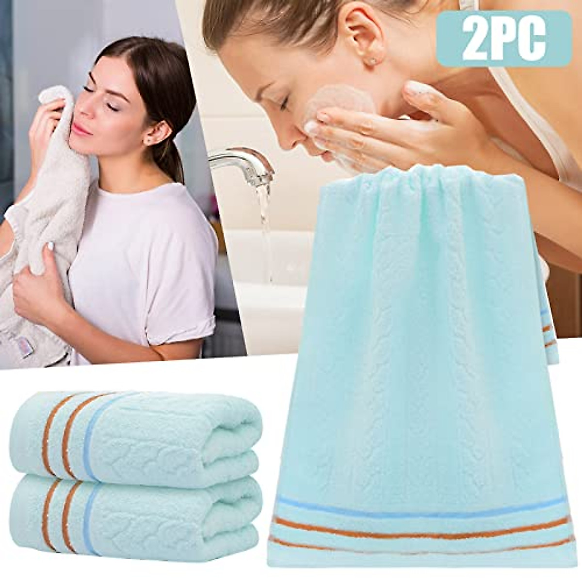 Dark Gray Hand Towels for Bathroom Towel Absorbent Clean and Easy to Clean Cotton Absorbent Soft Suitable for Kitchen Bathroom Living Room Bathroom Set Gray (A, One Size)
